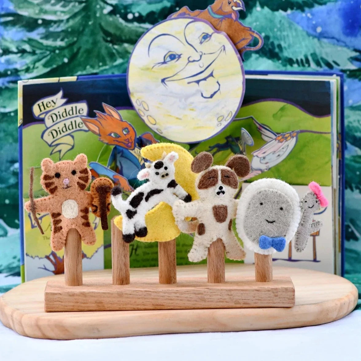 Tara Treasures | Finger Puppet Set - Hey Diddle Diddle Nursery Rhyme ...