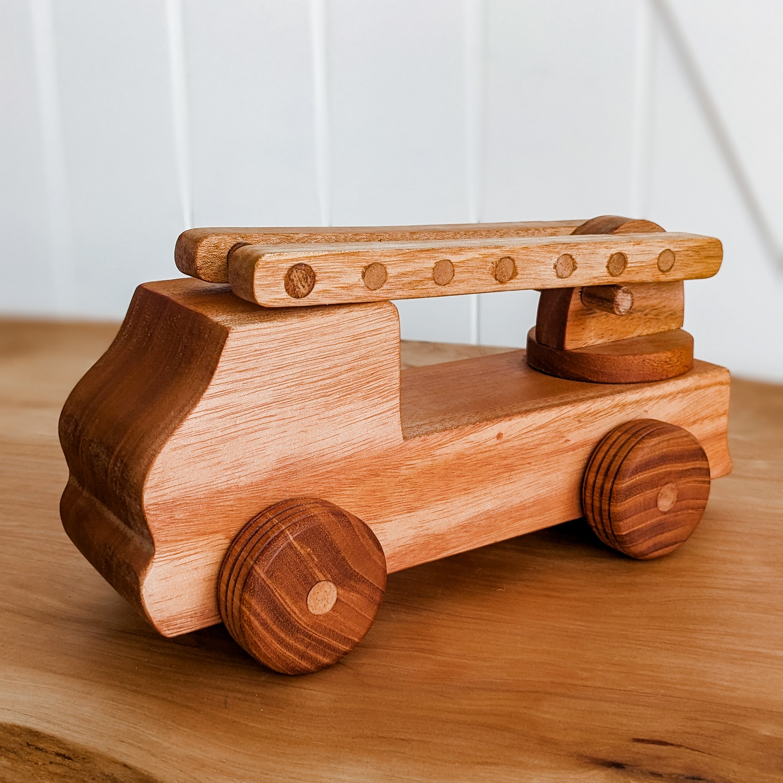 Natural Wooden Fire Truck – Fairplay