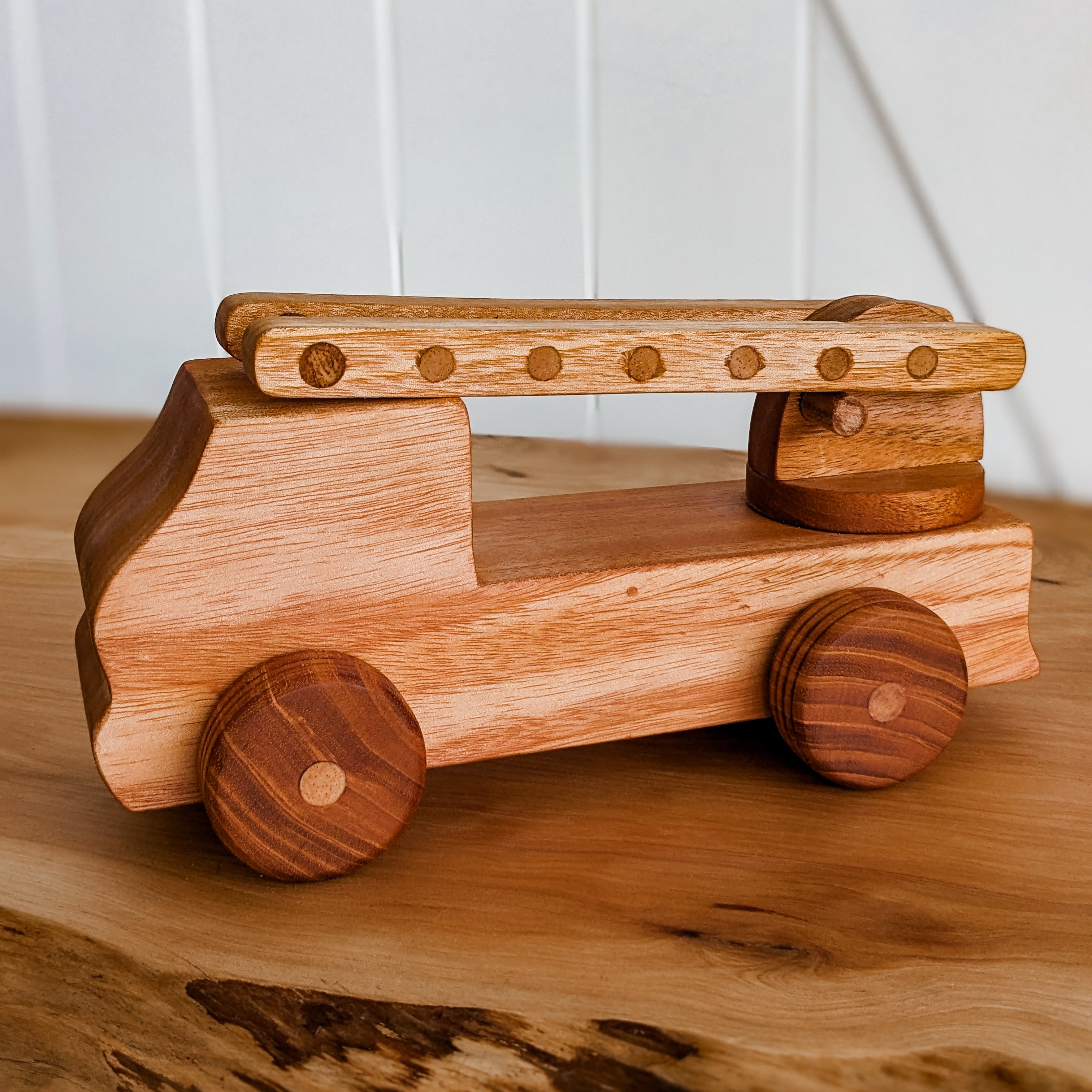 Natural Wooden Fire Truck – Fairplay