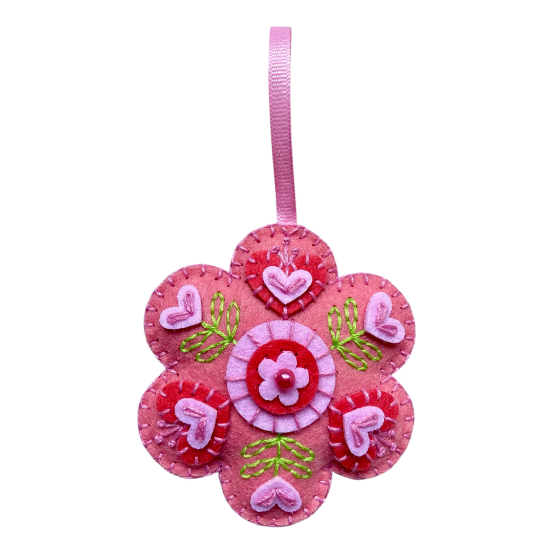 Kids Craft Kit | DIY Felt Creations - Pink Flower Decoration – Fairplay