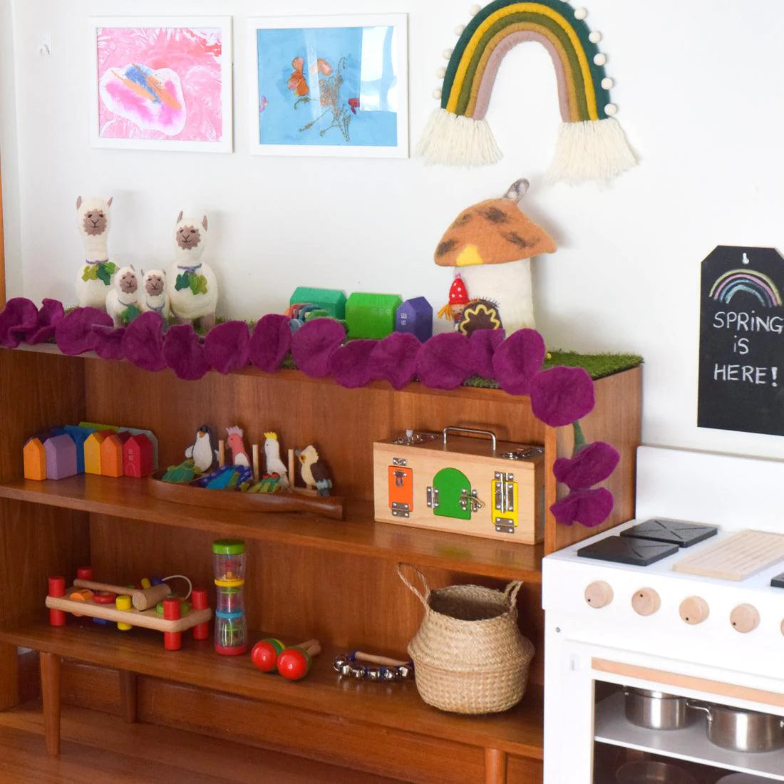 Felt Garland - Violet Flower Vine – Fairplay