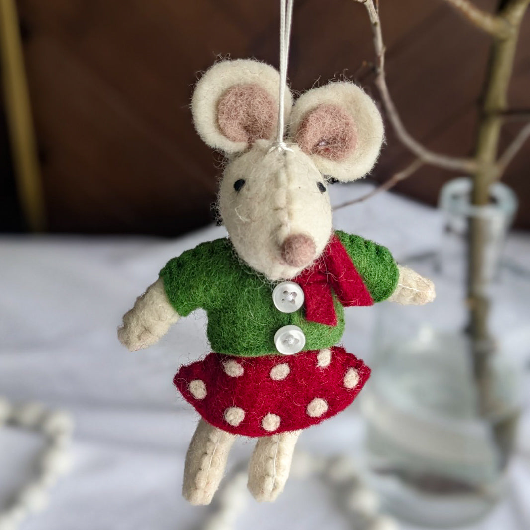 Christmas Decor - Felt Christmas Mouse | 2 Variants – Fairplay