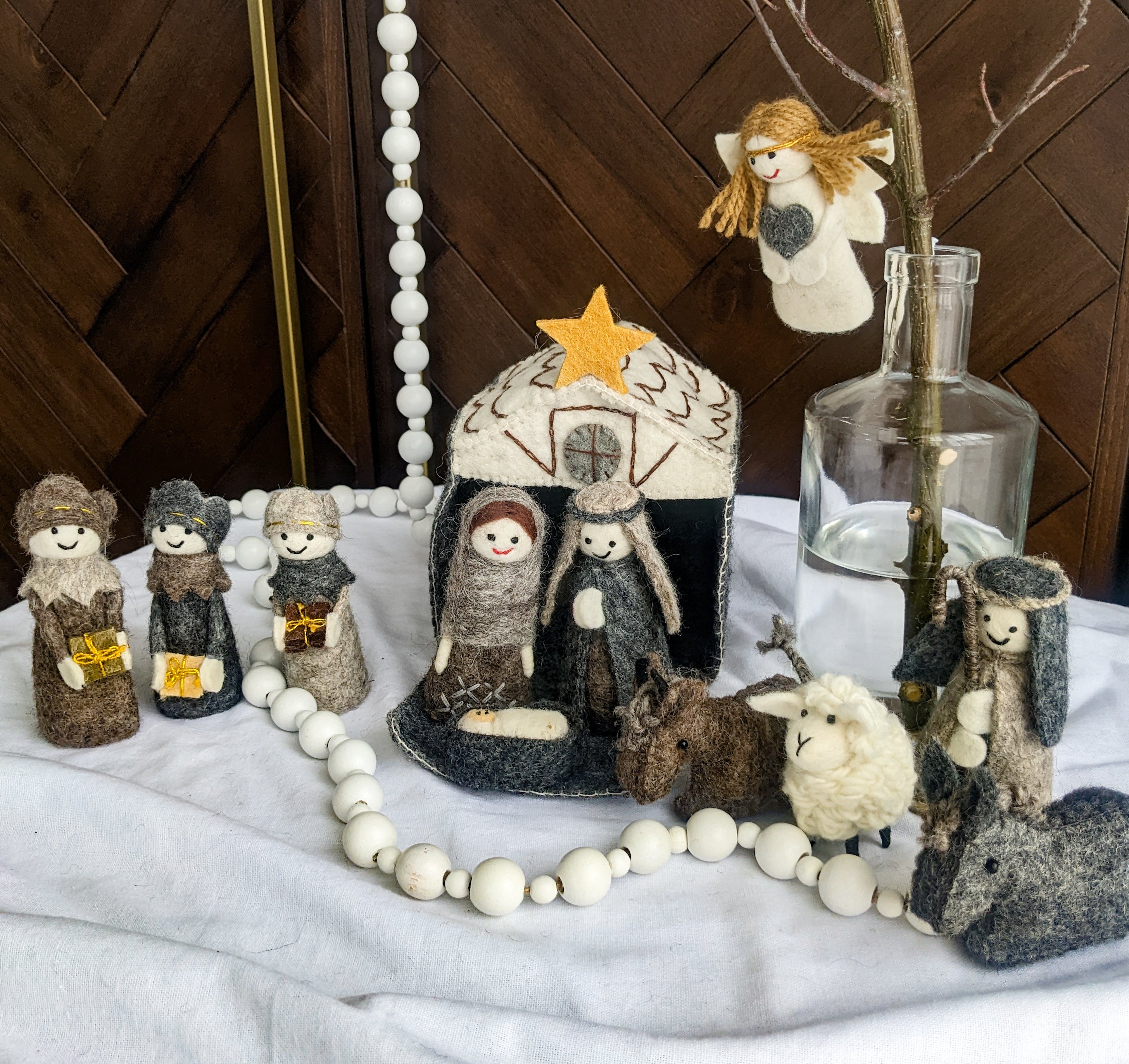 Pashom | Felt Christmas Nativity Set (Natural) – Fairplay