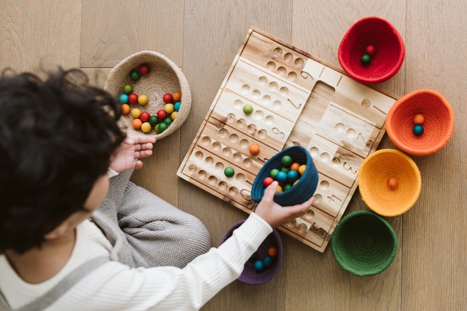 Rainbow Cotton Sorting Bowl Set – Fairplay