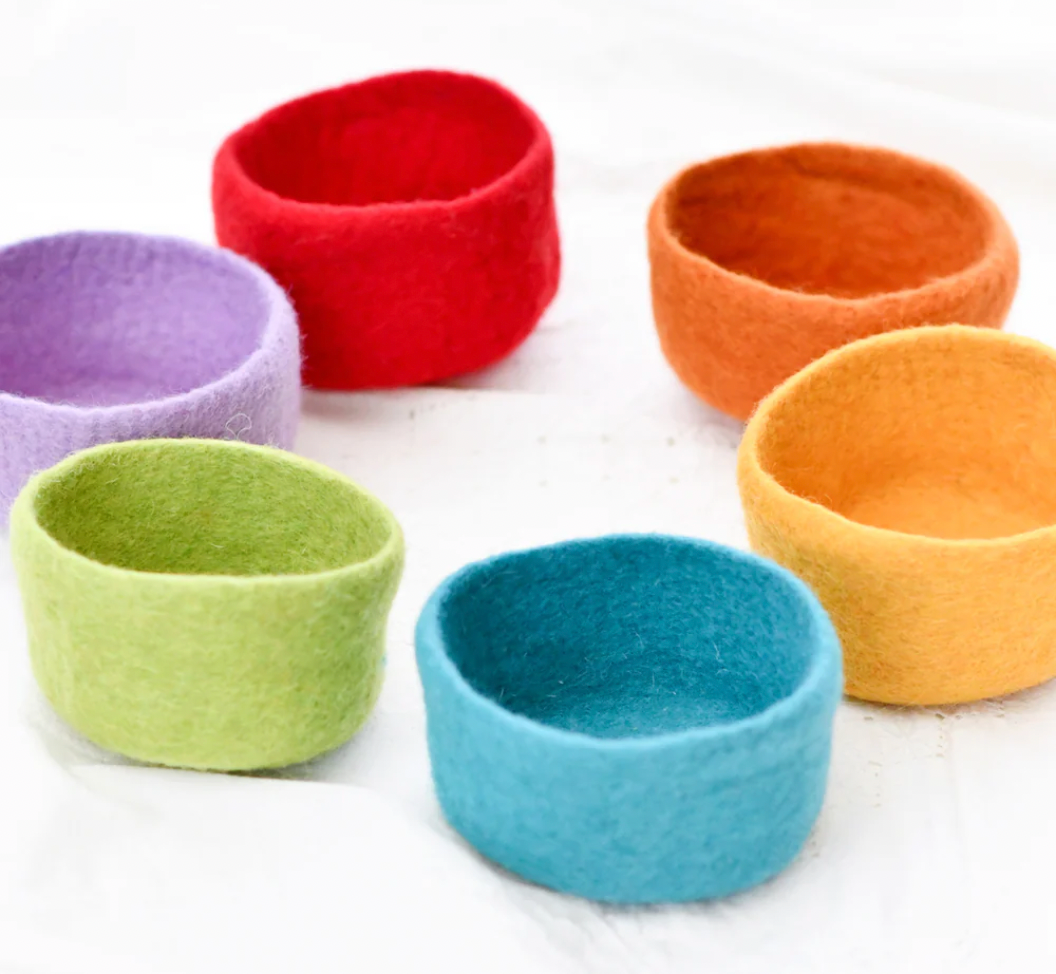 Tara Treasures | Rainbow Felt Sorting Bowls (Set of 6) – Fairplay