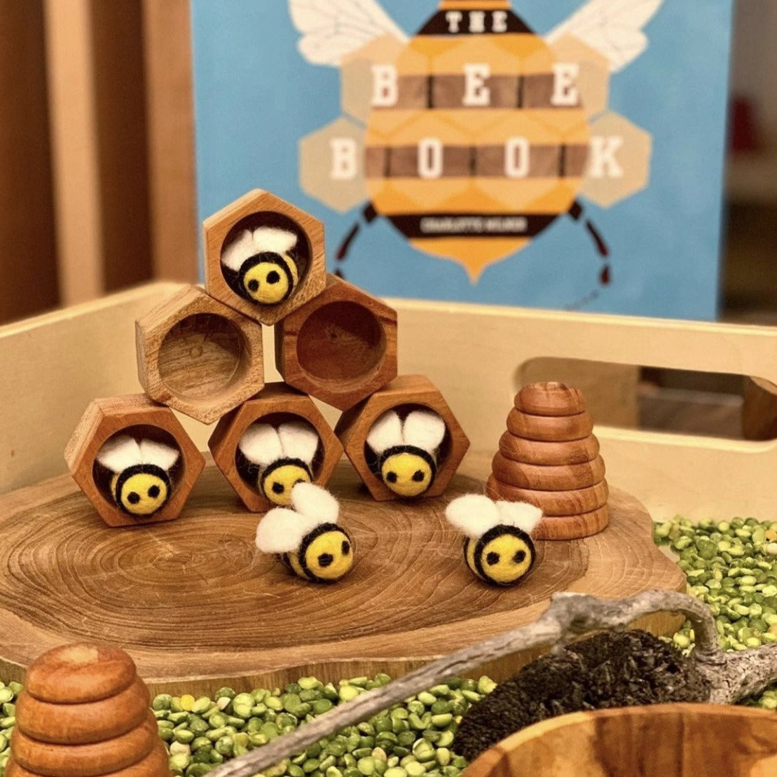 Natural Wooden Honeycomb Beehive Set – Fairplay