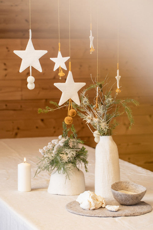 Muskhane Felt Pompoms Star | Five Colours – Fairplay